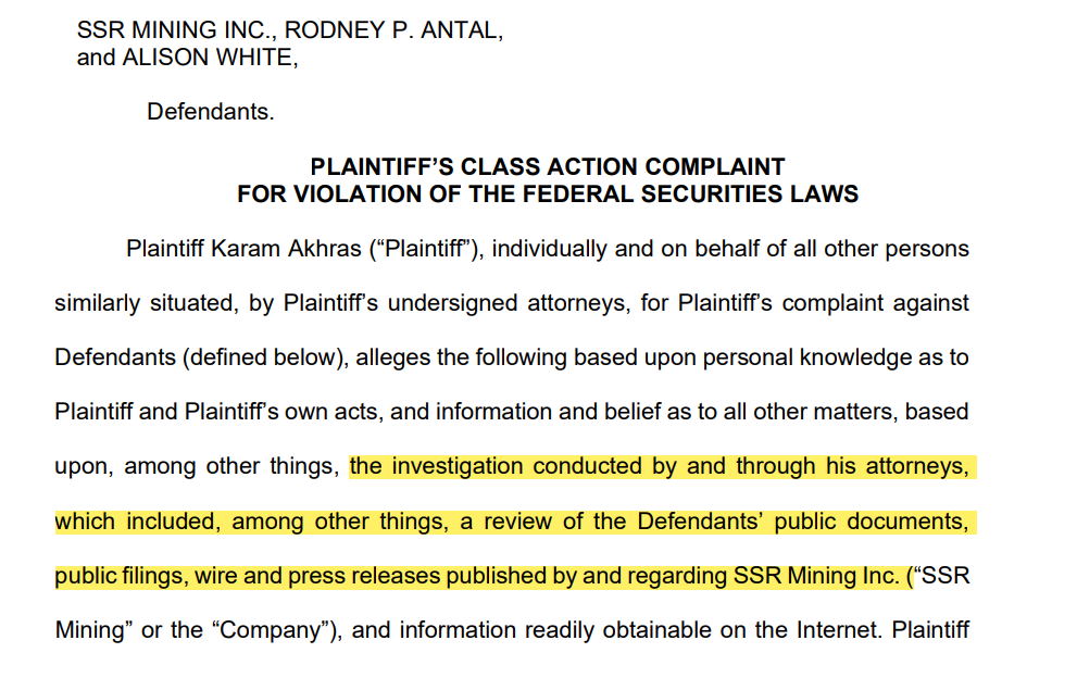 SSR Mining (SSRM) Copler mine and Safety Measures Issues Case